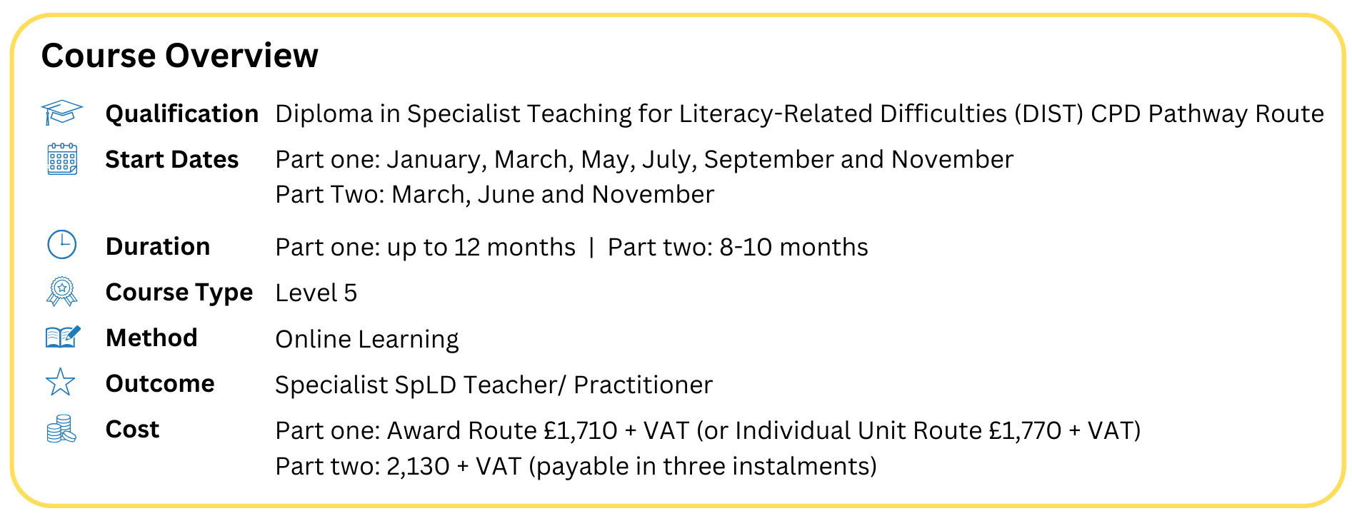 Level 5 Diploma in Specialist Teaching CPD Pathway Route