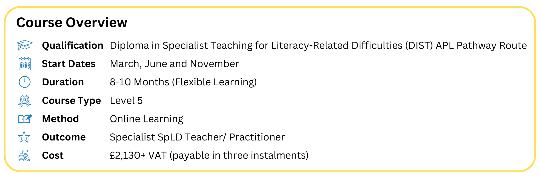 Specialist Teaching for Literacy-Related Difficulties APL Route