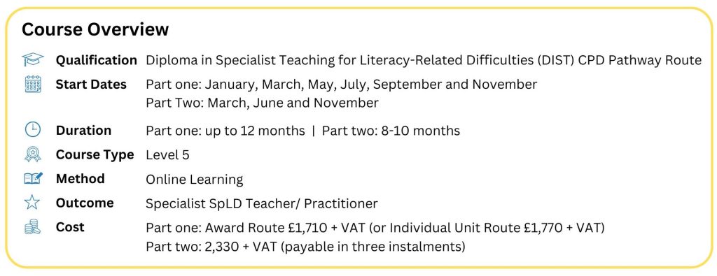 Level 5 Diploma in Specialist Teaching CPD Pathway Route