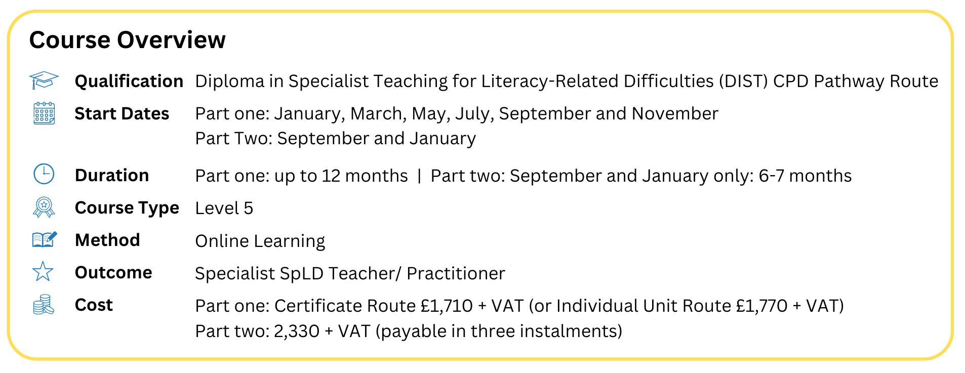 Level 5 Diploma in Specialist Teaching CPD Pathway Route